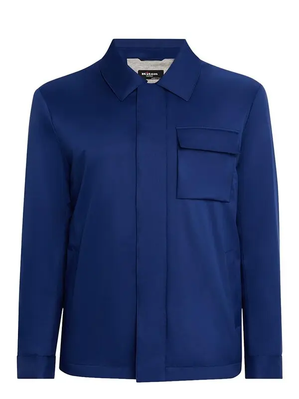 Kiton Covered-zip Shirt Jacket - Blu