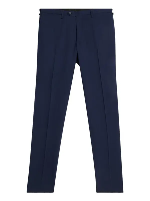 Kiton Solid Wool Twill Trousers - Navy