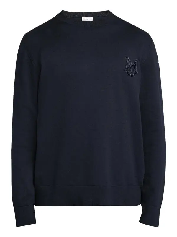 Moncler Logo Crewneck Sweater - Navy