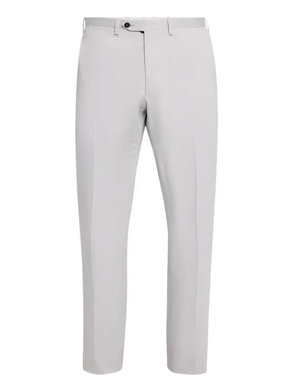 Kiton Cotton-cashmere Twill Trousers - Lt Gry