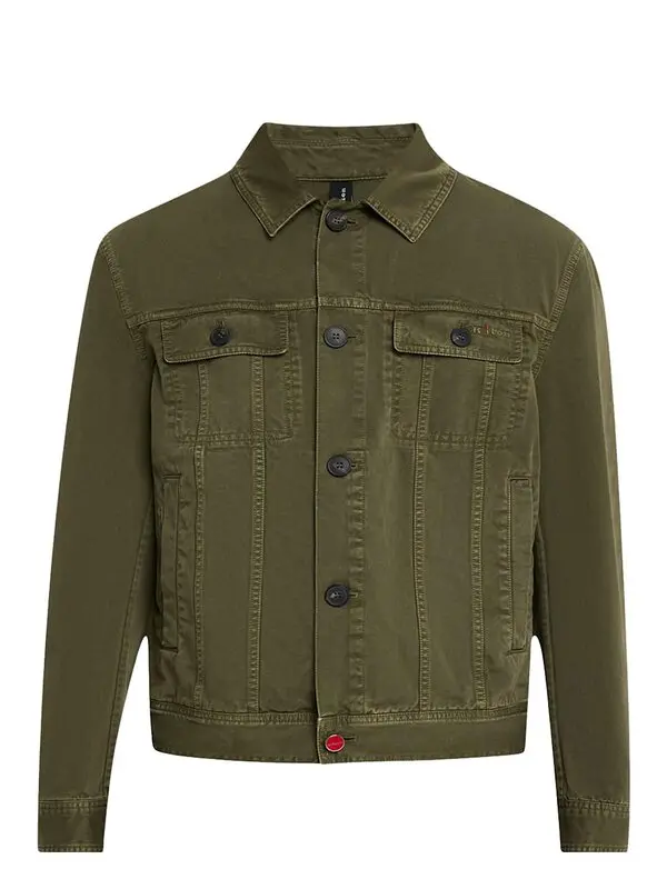 Kiton Cotton Trucker Jacket - Olive