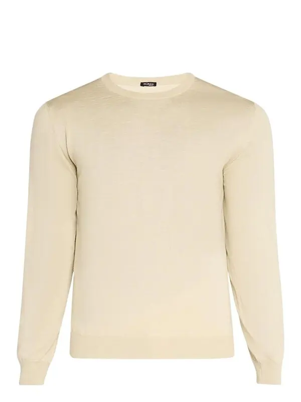 Kiton Cashmere-blend Crewneck Sweater - Lt Tan