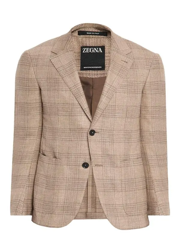 Zegna Plaid Sport Coat - Md Brw Ck