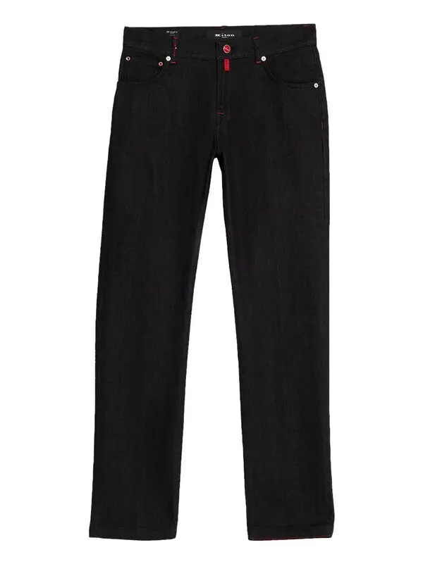 Kiton Straight-fit Jeans - Black