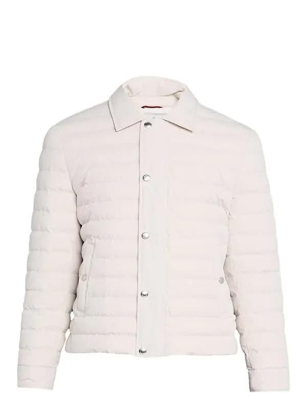 Brunello Cucinelli Snap-front Quilted Jacket - Ice