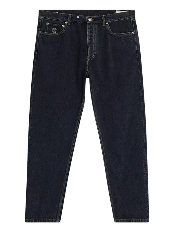 Brunello Cucinelli Straight-fit Denim Jeans - Dark Grey
