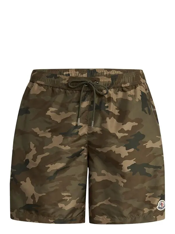 Moncler Camouflage Swim Shorts - Medium Green