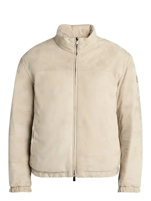 Moncler Cernay Reversible Suede And Quilted Jacket - Medium Beige