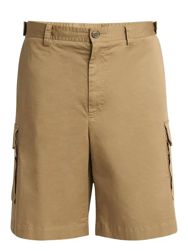 Moncler Cotton Cargo Shorts - Cognac