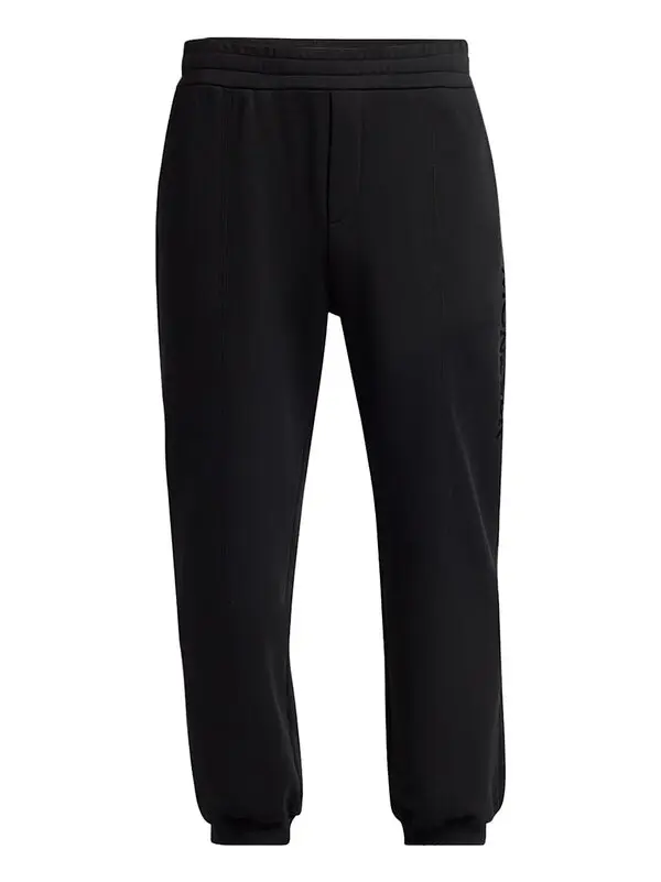 Moncler Fleece Logo Sweatpants - Black