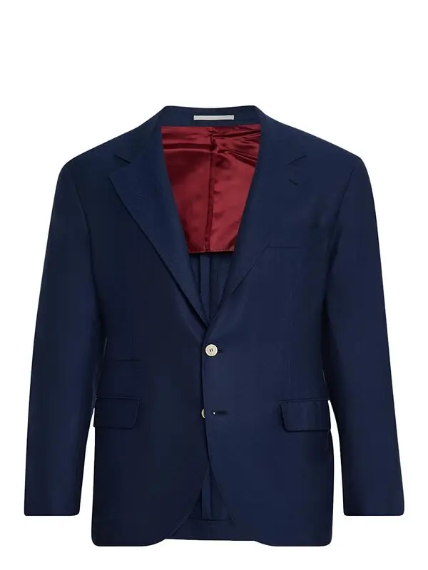 Brunello Cucinelli Cashmere Single-breasted Sport Coat - Navy