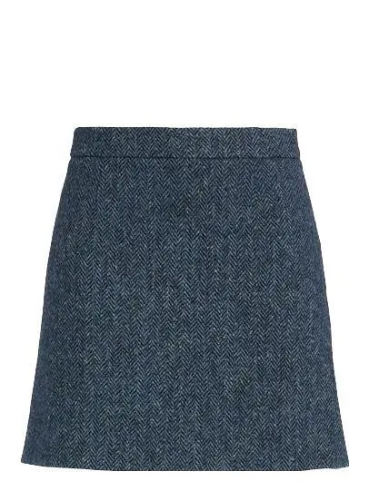 Paul & Joe Mini Flared Virgin Wool Skirt - Navy