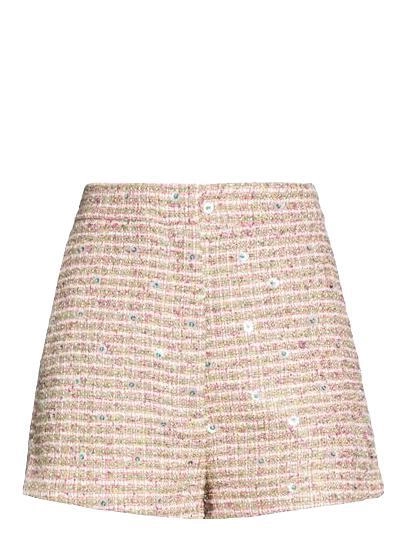 Paul & Joe Multicolor Tweed Sequined Hot Pants - Fuchsia