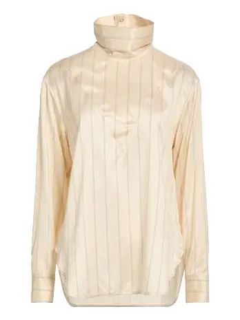 DRUMOHR Silk Striped Top - Beige