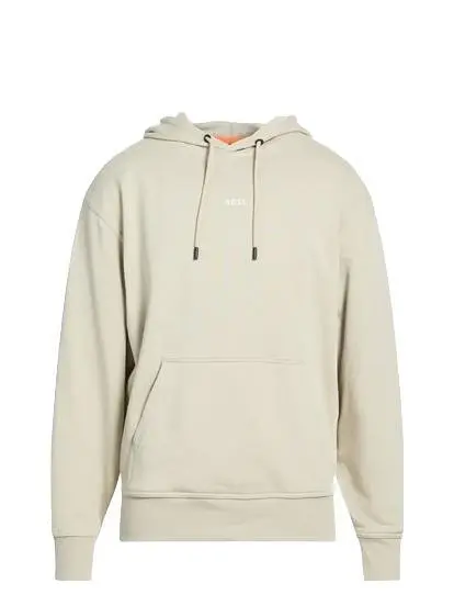 BOSS Cotton French Terry Logo Hoodie - Beige