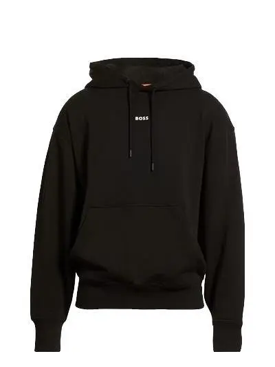 BOSS Cotton French Terry Logo Hoodie - Black