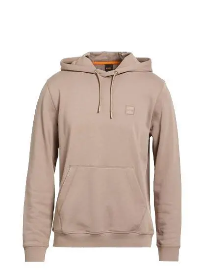 BOSS Cotton French Terry Hoodie - Beige
