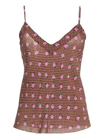 Paul & Joe Silk Polka-dot Camisole - Brown