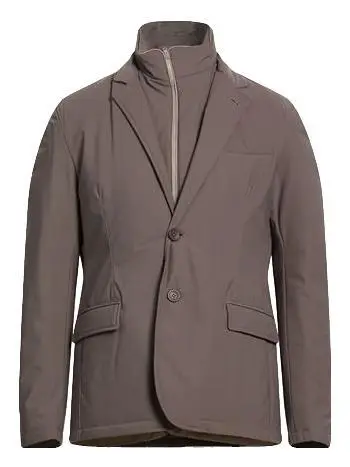Herno Single-breasted Coat With Goose Down Interior - Grey