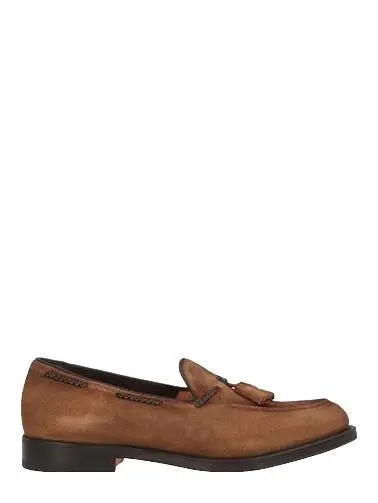Santoni Leather Goodyear Loafers - Brown