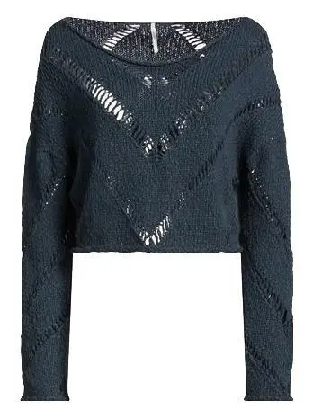 Free People Cotton Knitted Sweater - Green