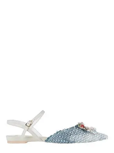 RAS Ballet Flats With Crystal Embellishments - Blue