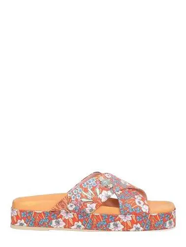 RAS Military Floral Sandals - Tomato Red
