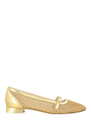 ZINDA Mary Jane Ballet Flats - Gold