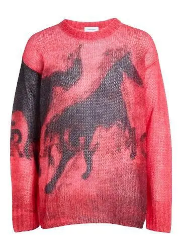 FERRAGAMO Sweater In Mohair, Wool, And Polyamide - Red