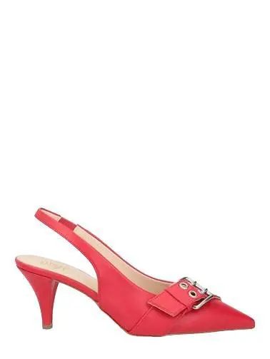 OVYE Leather Slingback Pumps - Red