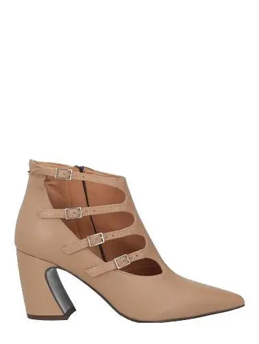 OVYE Playlist Leather Ankle Boots - Beige
