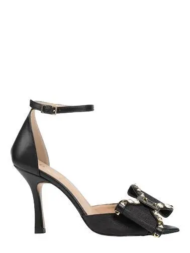 OVYE Leather Stiletto Sandals - Black