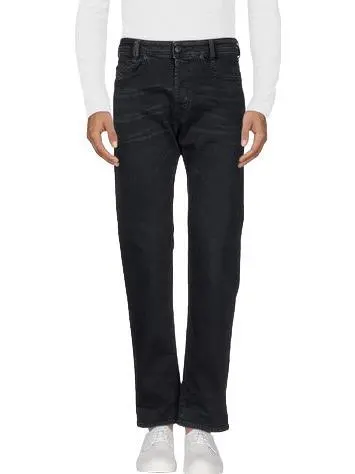 Diesel Cotton-blend Straight-leg Pants - Black
