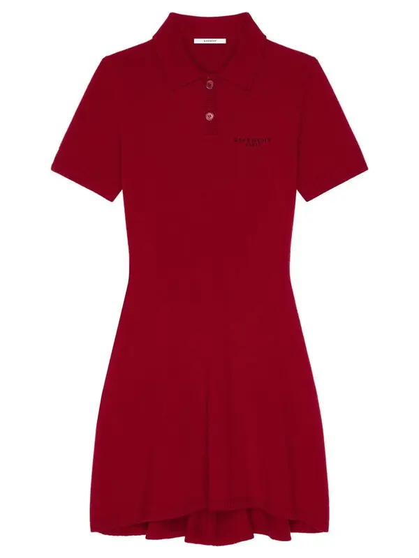 Givenchy Polo Wool And Cashmere Dress - Deep Red