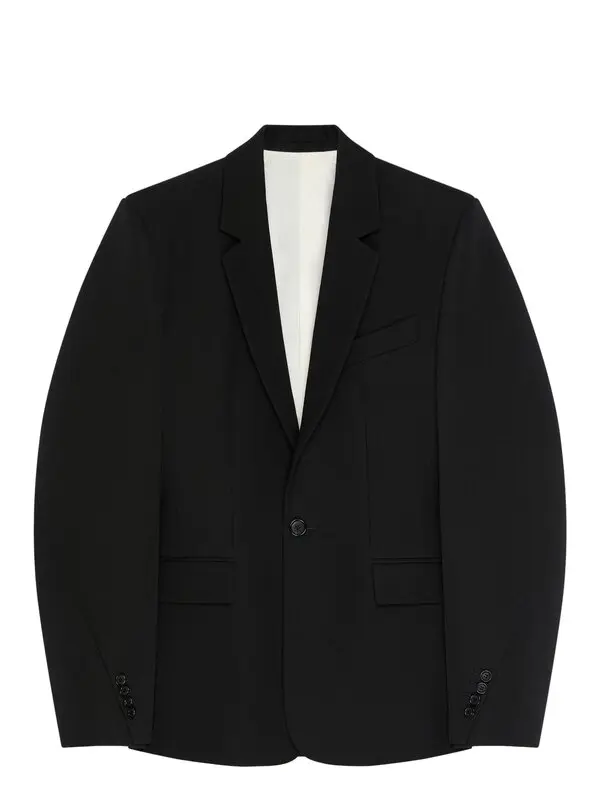 Givenchy Single-breasted Form Fit Jacket In Wool - Black