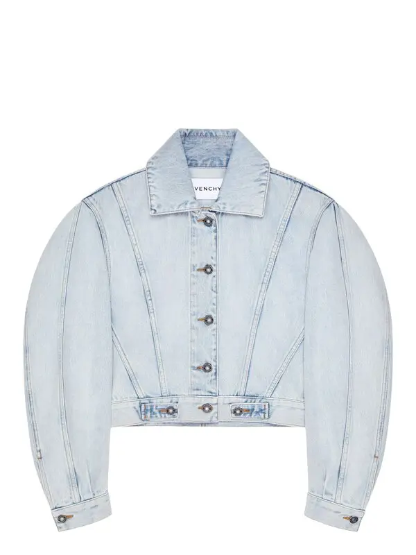 Givenchy Back-to-front Cocoon Denim Jacket - Light Blue