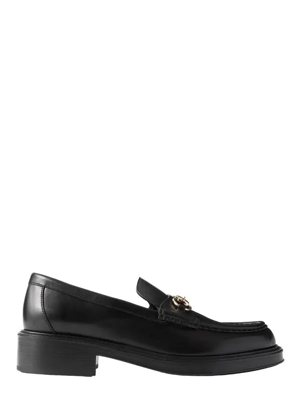 Gucci Horsebit Leather Loafers - Black
