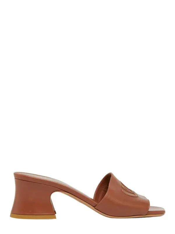 Chloé 55mm Soleil Block-heel Mules - Ginger Bro
