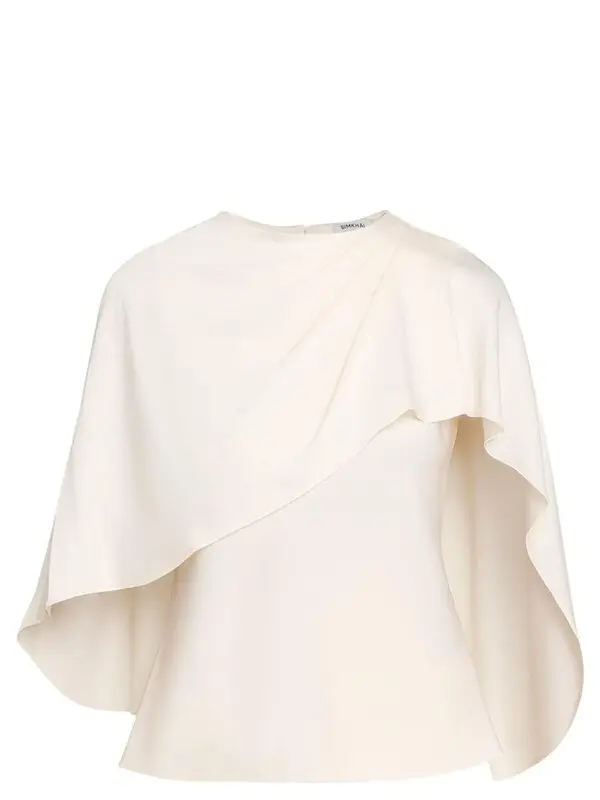 Simkhai Eliora Satin Cape Top - Black