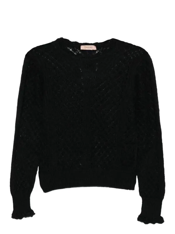 TWINSET Semi-perforated Sweater - Black