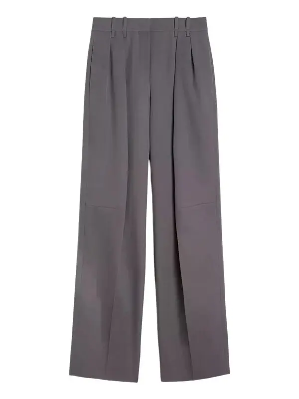 JIL SANDER Pleated Belt-loops Trousers - Grey