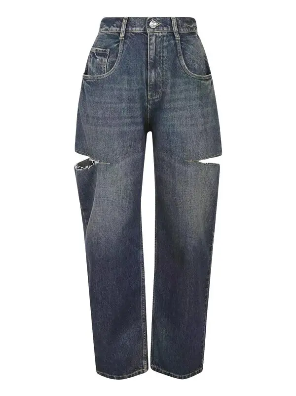 MAISON MARGIELA Cut-out Straight Leg Jeans - Blue
