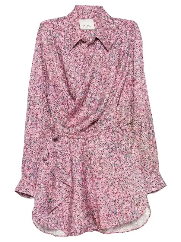 Isabel Marant Harmony Floral Mini Dress - Pink