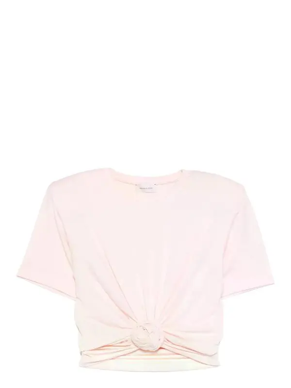 Magda Butrym Padded-shoulder T-shirt - Pink