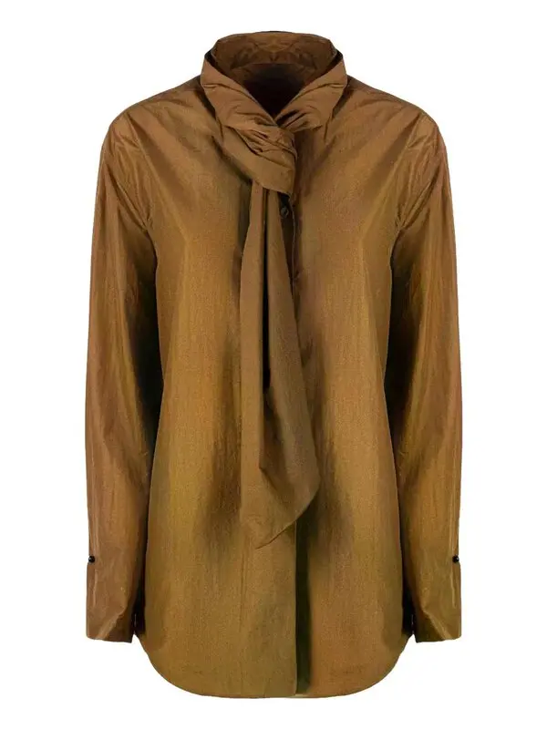 Alberta Ferretti Curved-hem Shirt - Brown