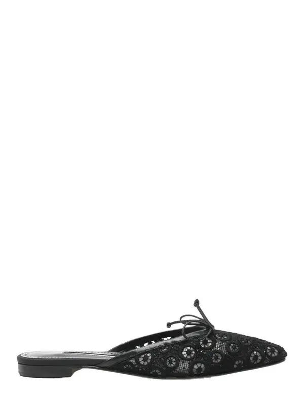 Manolo Blahnik Ballerimu Mules - Black
