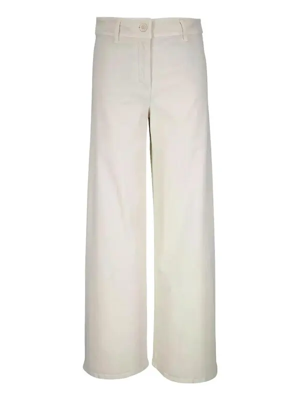 NILI LOTAN Megan Button Wide Leg Jeans - Neutrals
