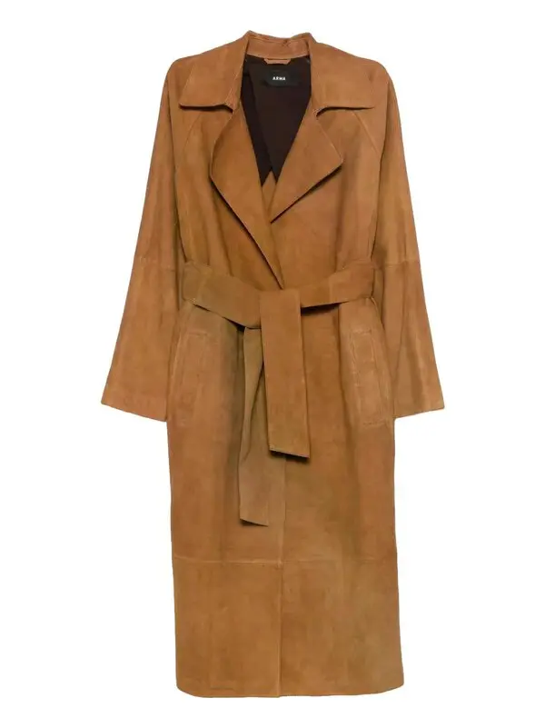 ARMA Yava Suede Coat - Brown