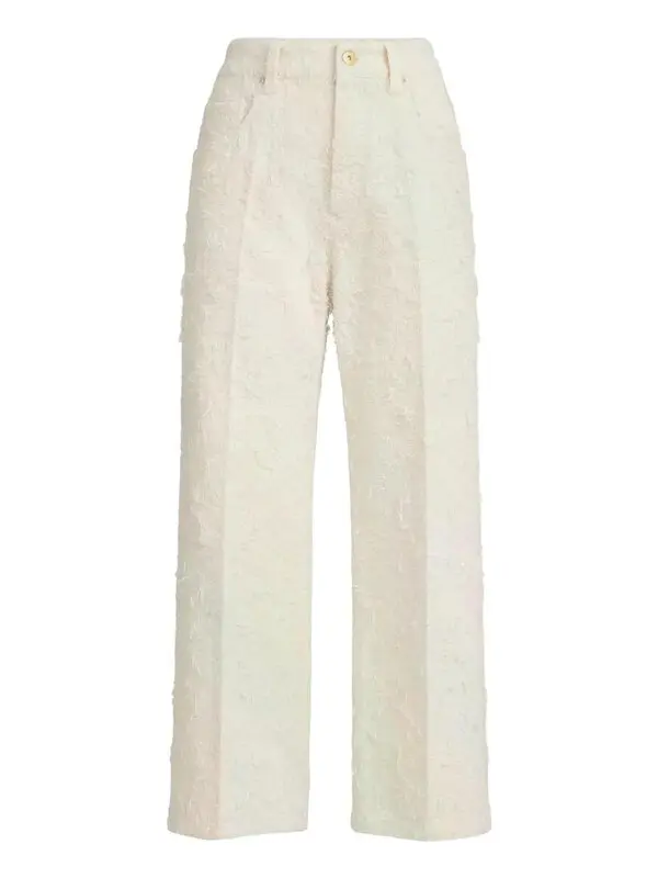 Brunello Cucinelli Fuzzy Texture Trousers - Neutrals