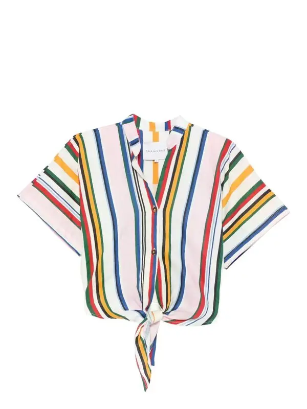CALA DE LA CRUZ Striped Blouse - White
